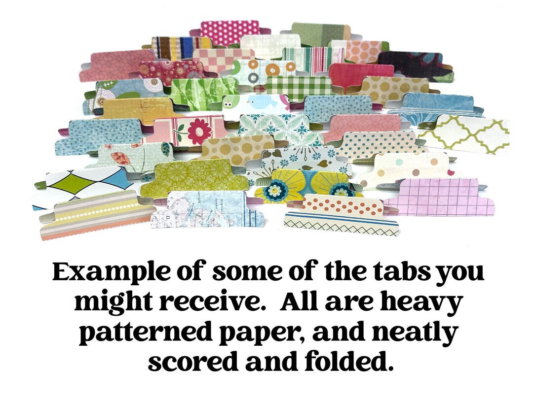 30 File Folder Tabs Planner Divider Journal Organization Die Cuts - Etsy