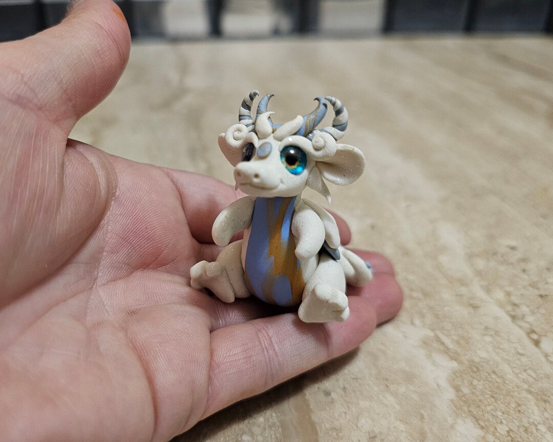 Miniature Dragon Figurine, Handmade Dragon Sculpture, Anime Dragon ...