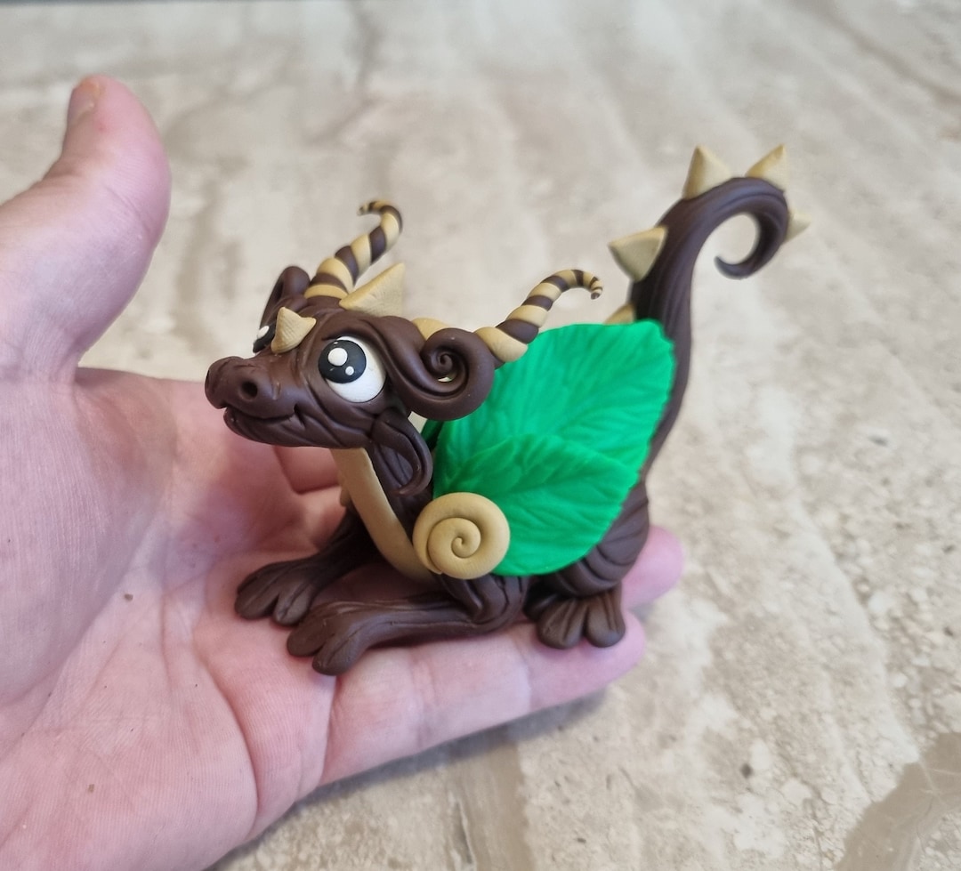 Tree Dragon Figurine, Forest Dragon Sculpture, Handmade Dragon Figurine ...