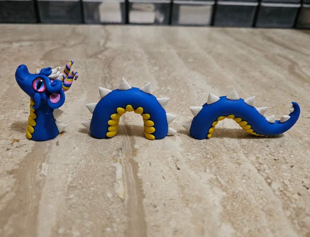 Sea Dragon Figurine, Sea Serpent Dragon Figure, Handmade Dragon ...