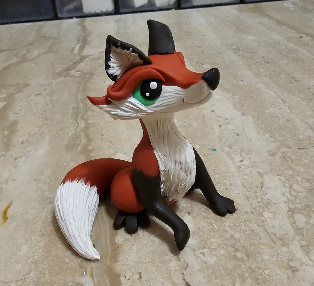 Fox Figurine, Handmade Fox Sculpture, Miniature Fox, Oryginal Gift Idea ...