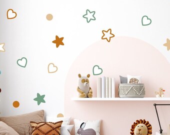 Star Wall Decals Vinyl Wall Decals 2-color Star Decals - Etsy