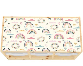 Rainbow Decal for Ikea Trofast Unit: Boho Play Mat Sticker - Etsy