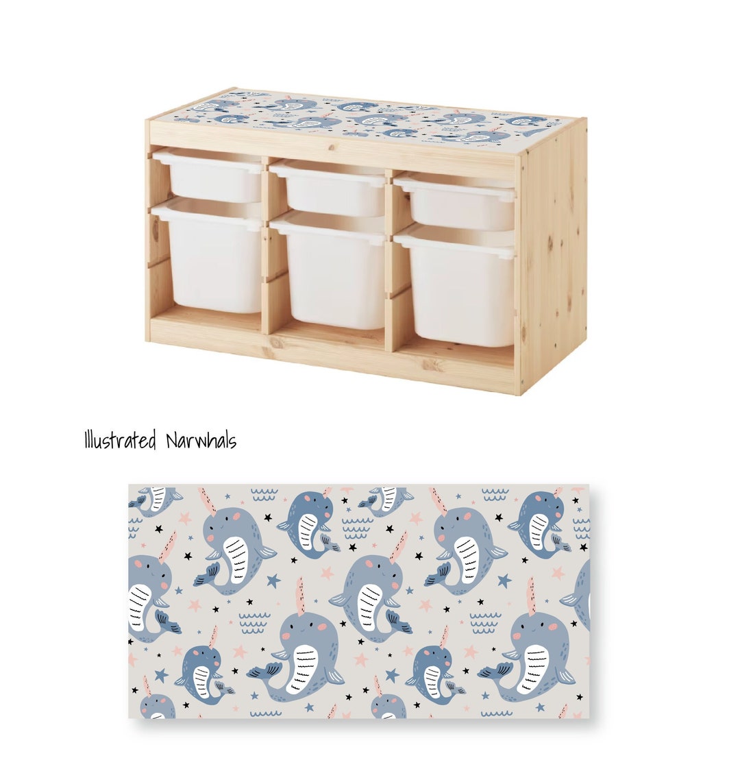 Storage Stickers, Storage Decals, Decals Trofast, Whale Trofast Decal ...