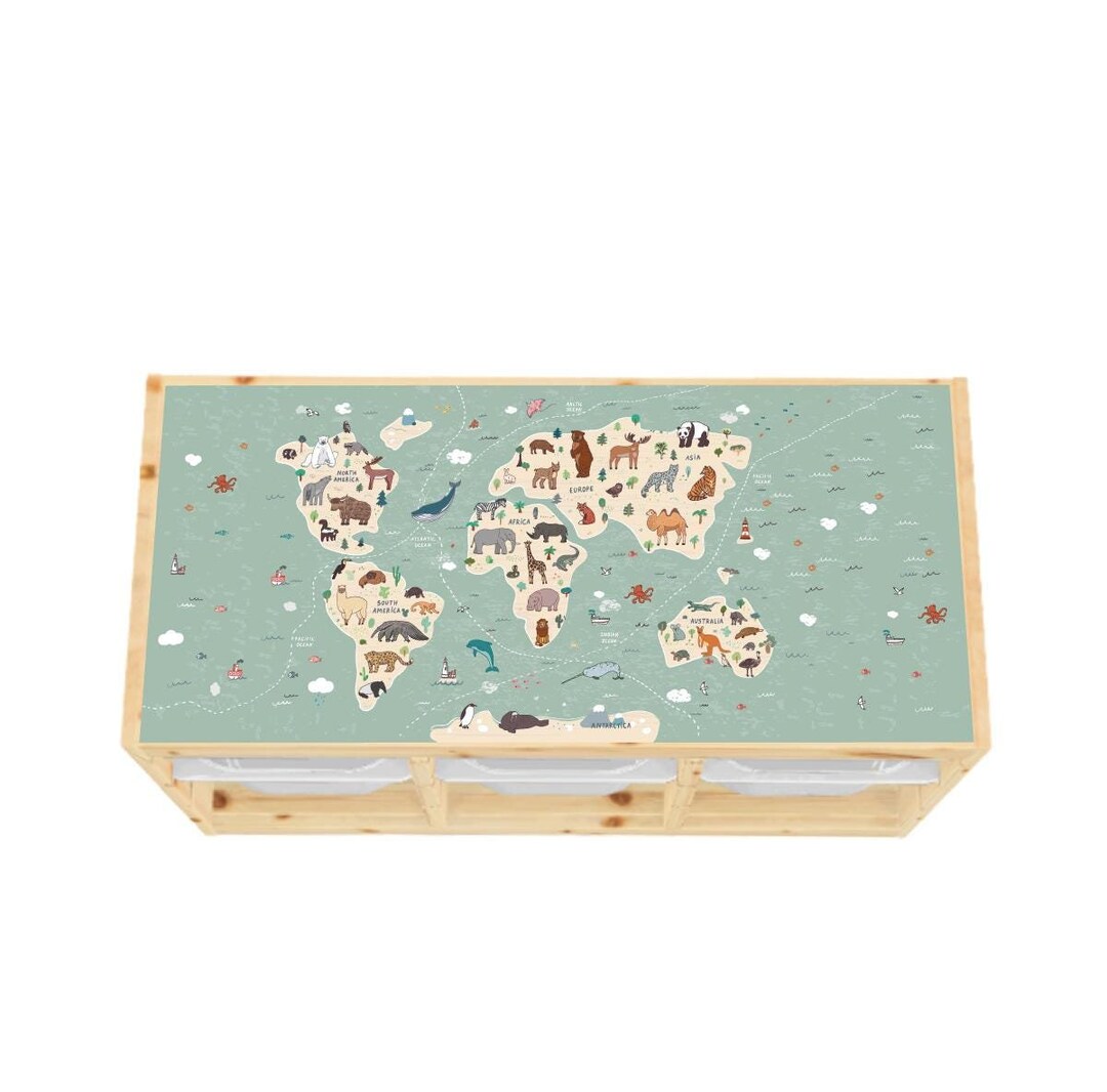 Storage Stickers, Storage Decals, Decals Trofast, Animal Trofast Decal ...