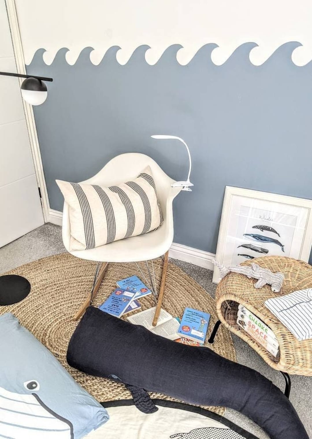 Wave Edge Stencil / Removable Wall Stencil / Wave Paint Stencil ...