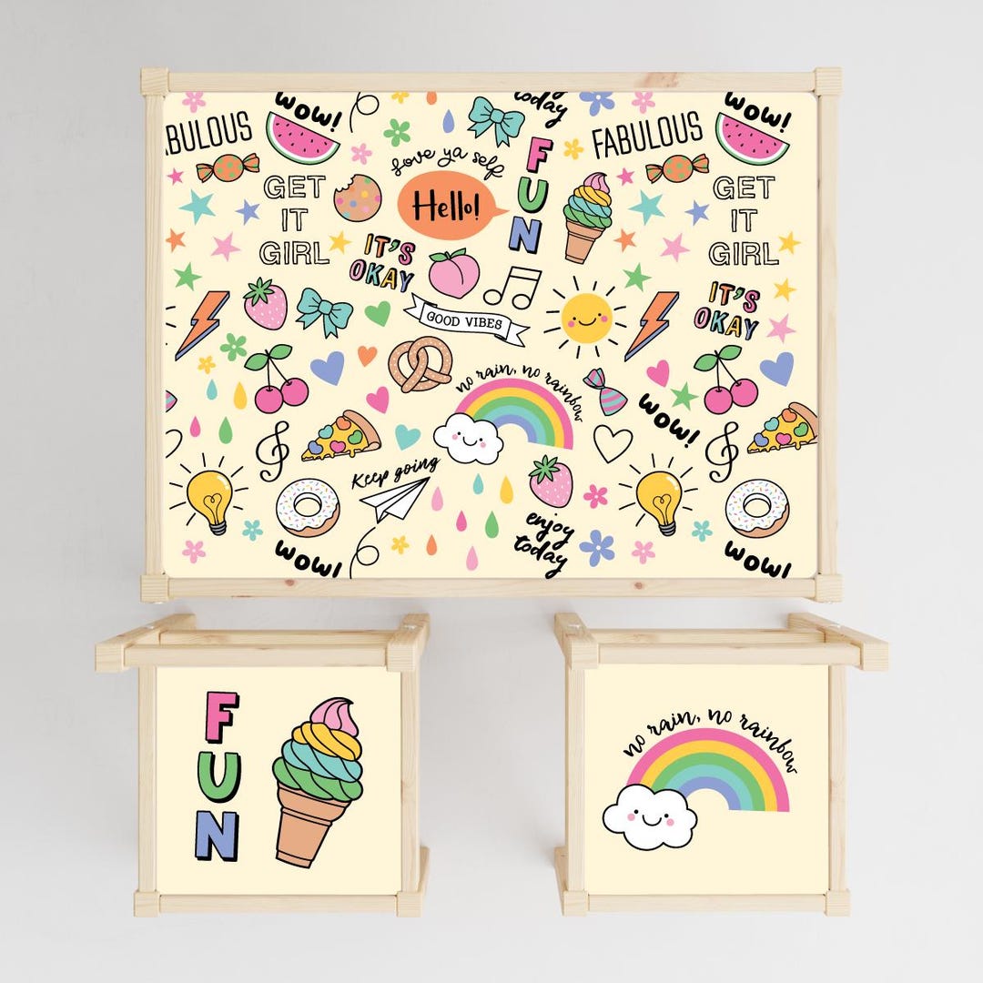 Furniture Stickers for IKEA Latt Table Decals for Cute Decor, Stickers ...