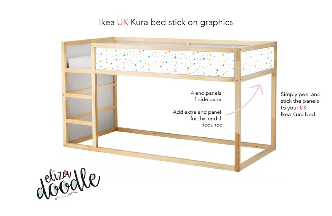Ikea Kura Bed Decals for Ikea Bed Stickers for Kura Bed, Colourful ...