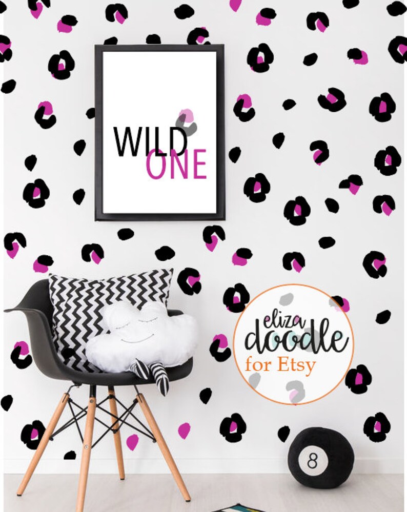 Animal print wall stickers / vinyl decal / leopard print wall | Etsy