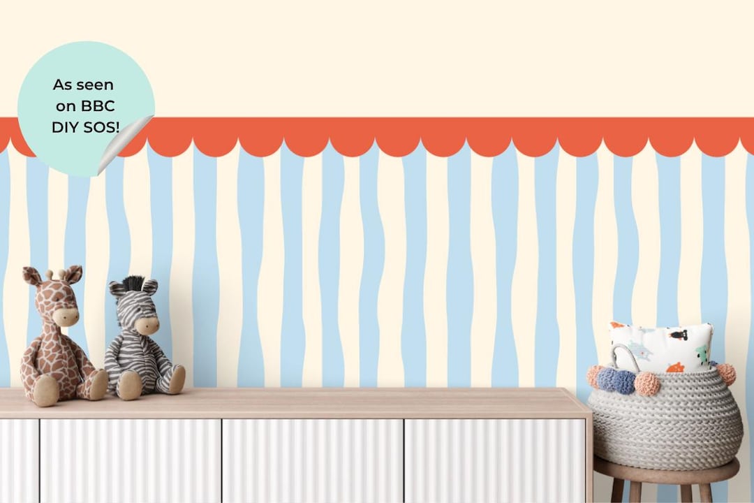 Scallop Wall Decals: Peel and Stick Vinyl Stickers, Nursery Decor - Etsy
