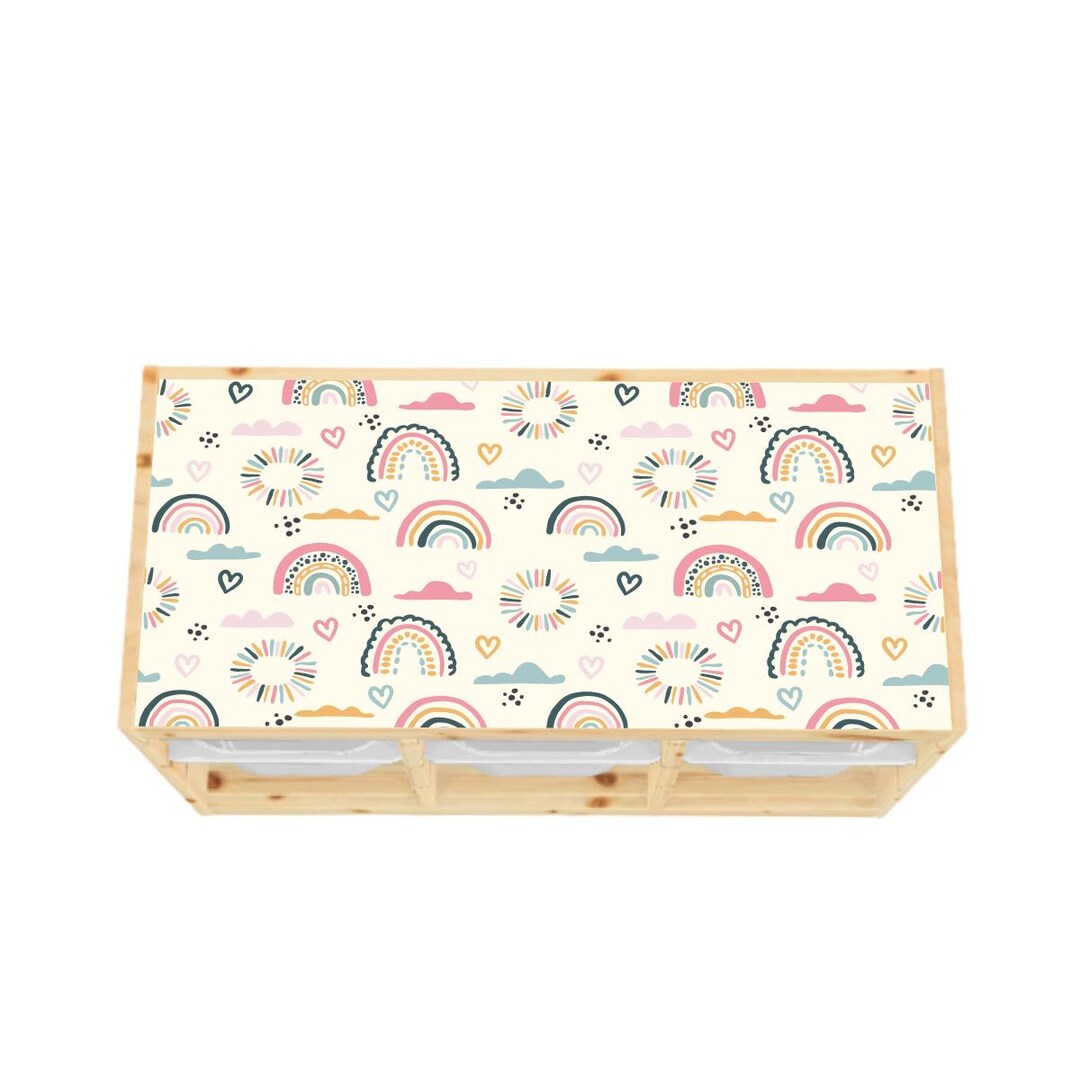 Rainbow Decal for Ikea Trofast Unit: Boho Play Mat Sticker - Etsy