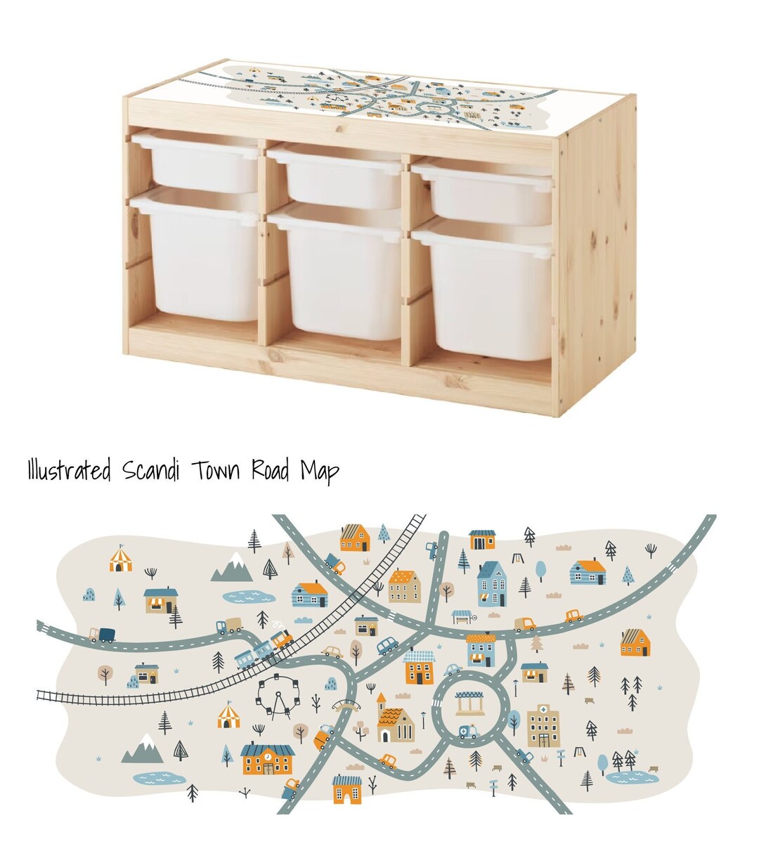 Storage Stickers Storage Decals Decals for Trofast Pastel Trofast Decal ...