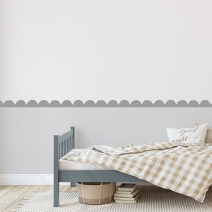 Scallop Wall Decals: Peel & Stick Nursery Border - Etsy
