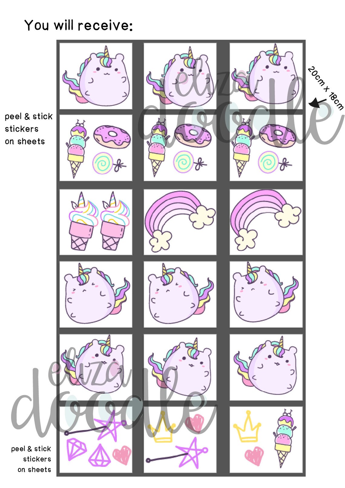 Kawaii Wall Decor Cute Japanese Wall Decals Kawaii Stickers - Etsy