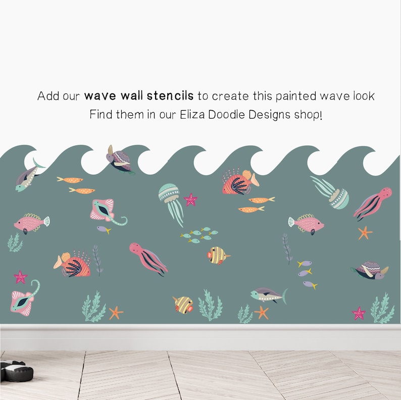 Ocean Wall Stickers: 54 Sea Life Decals, Nursery Mural - Etsy UK