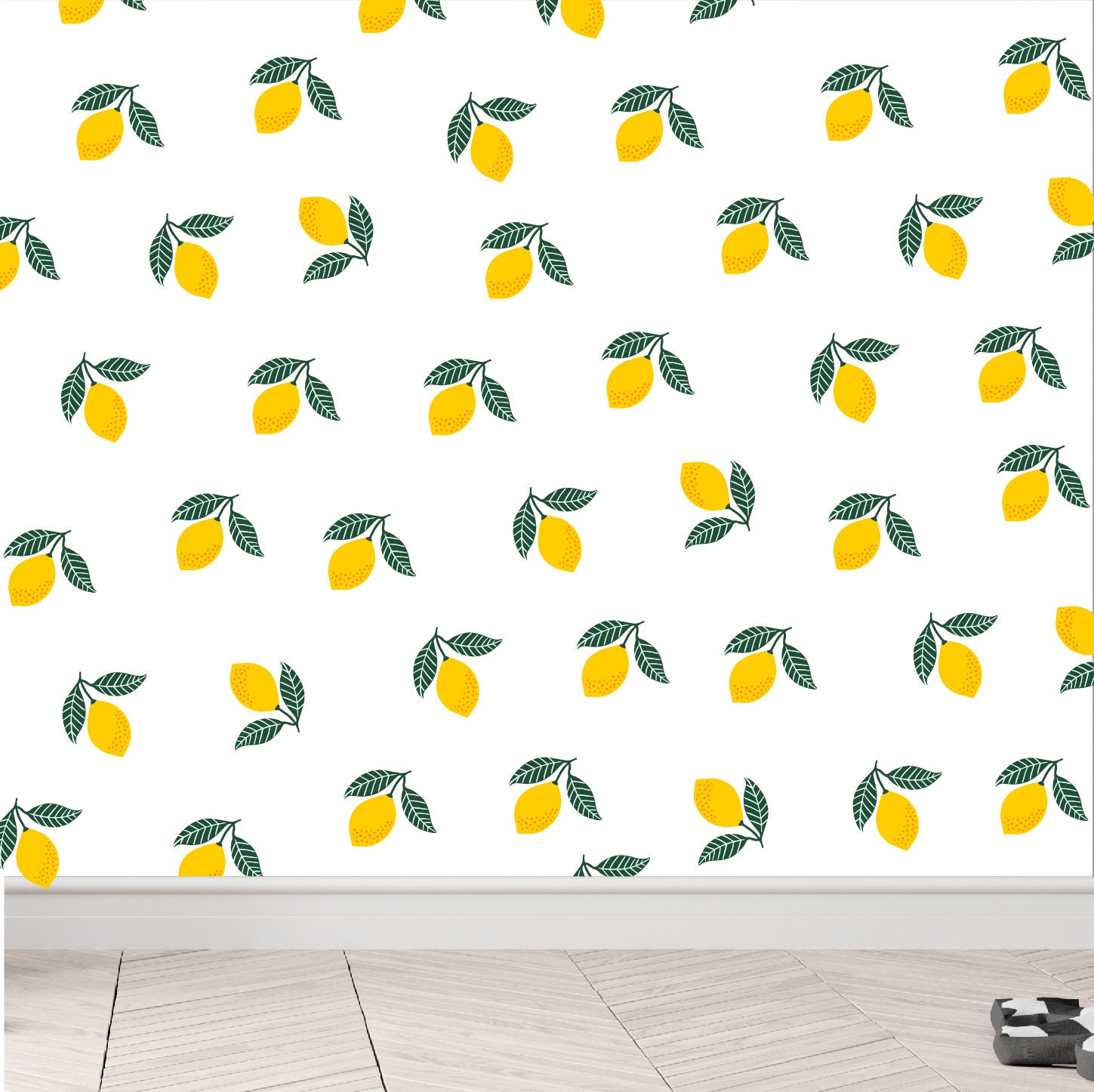 Lemon Wall Decals Alt. to Lemon Wallpaper Lemon Wall - Etsy