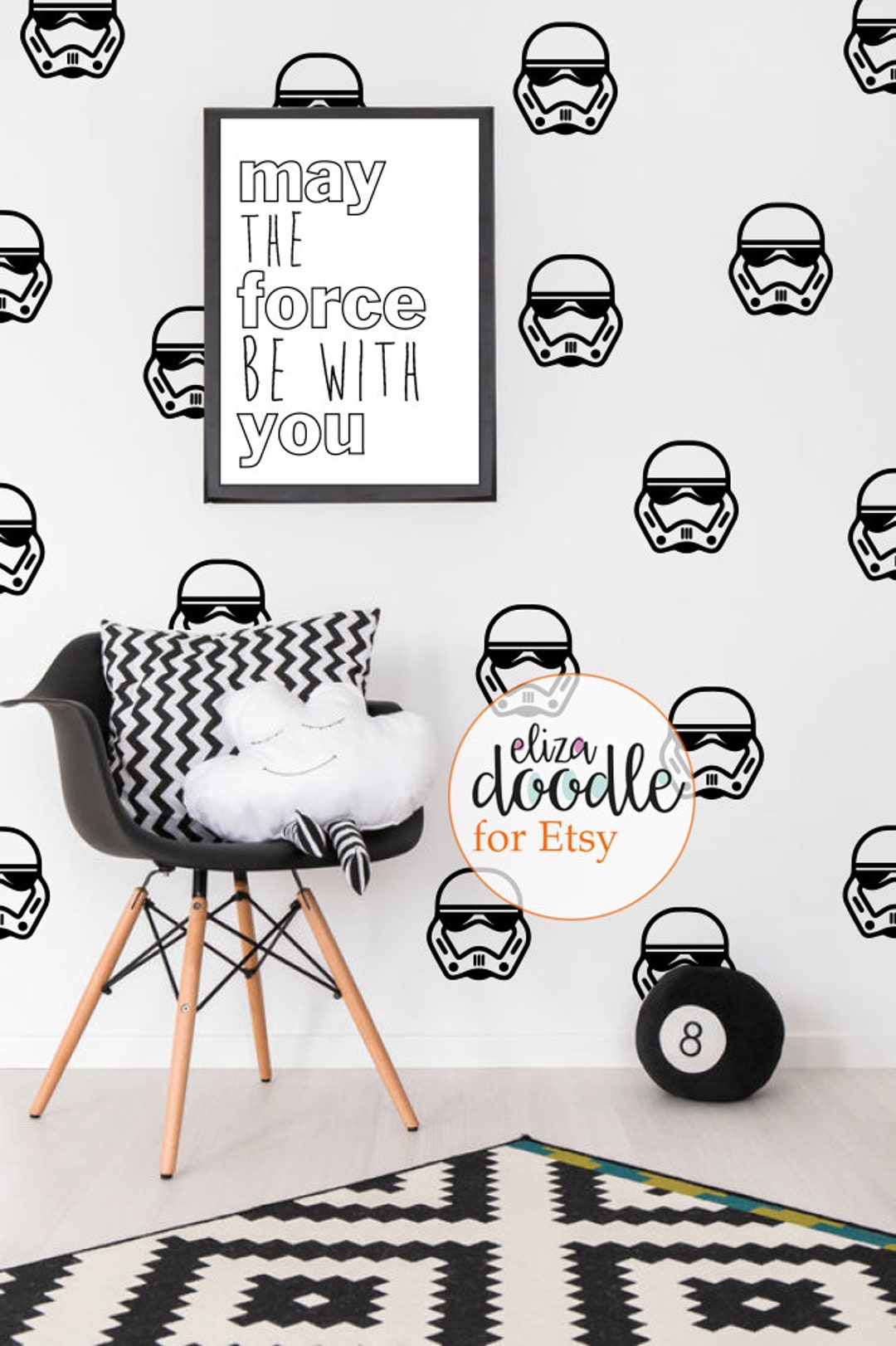 Stormtrooper Wall Decals: Star Wars Removable Wallpaper, Boys Room ...