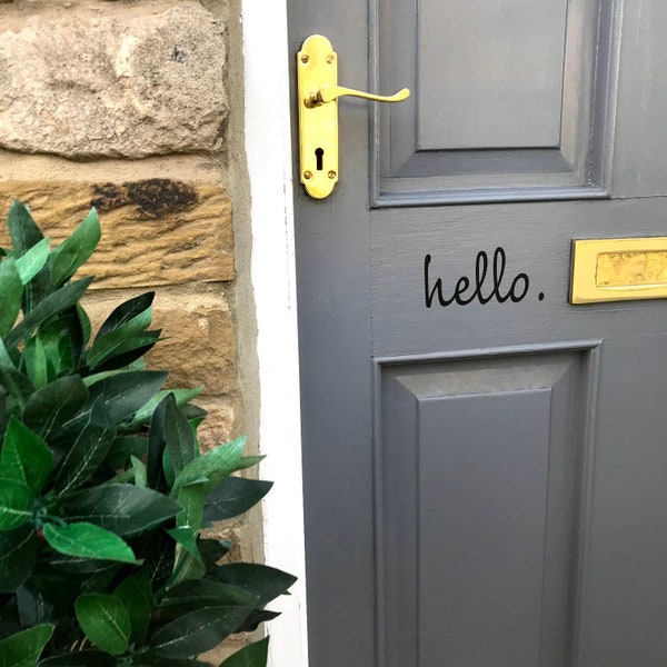 Hello Sticker for Front Door - Etsy