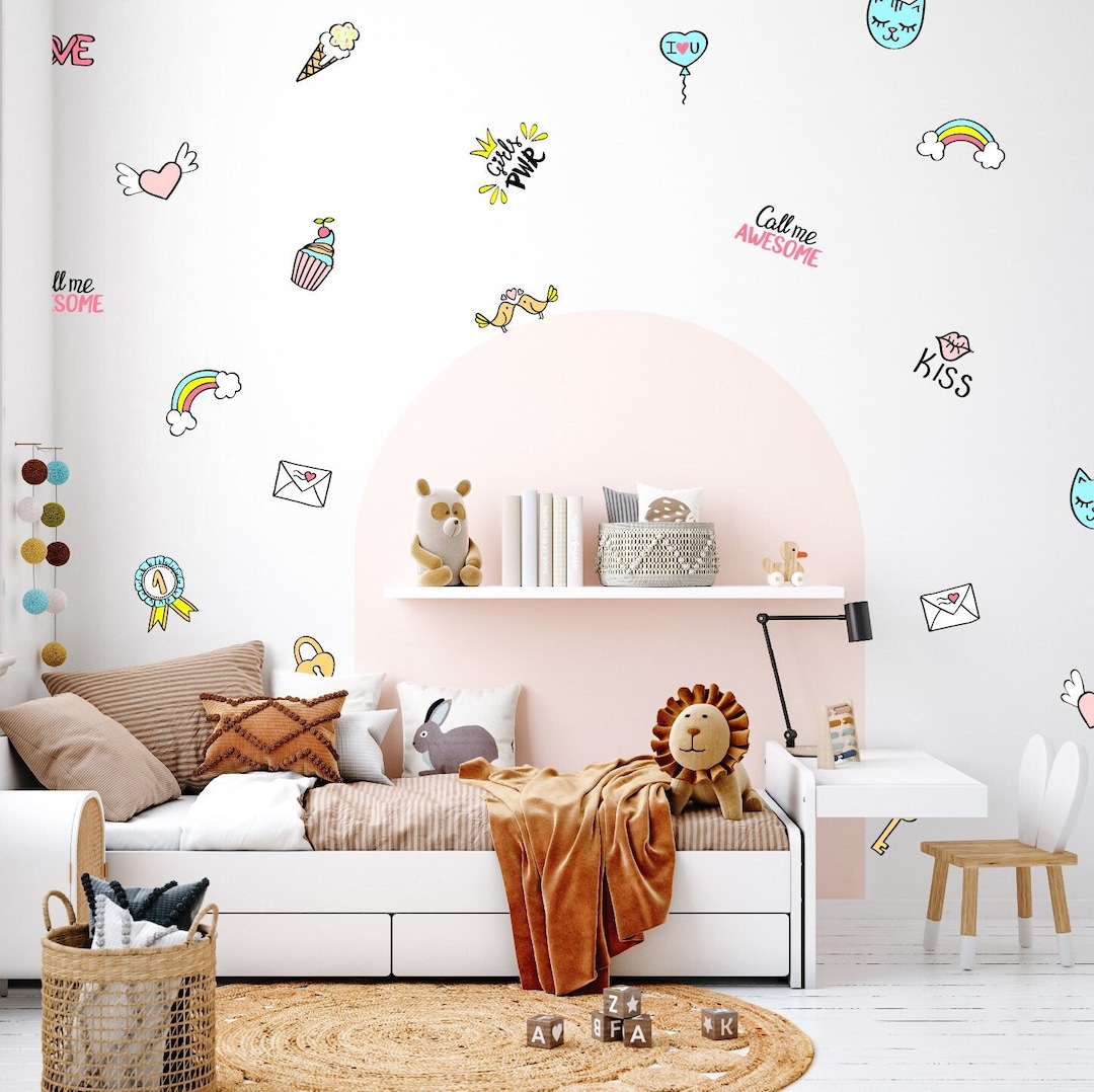 Wall Stickers For Girl Room Wall Stickers For Girls Girl Bedroom Decals Cartoon Wall Stickers