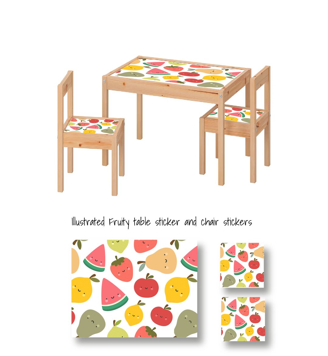 Stickers for Ikea Latt Decals for Latt Table & Chairs Cute Decal Table ...