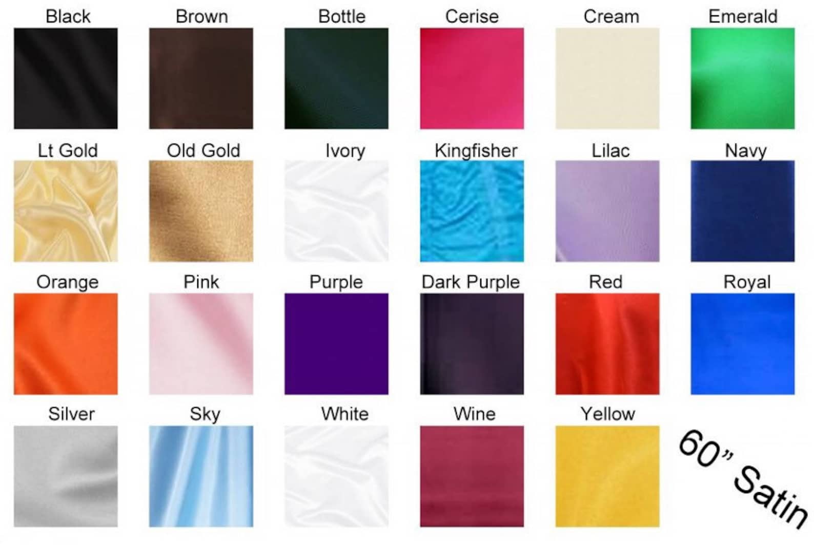 Silky Satin Fabric Sold by the Meter 150cm Wide. - Etsy