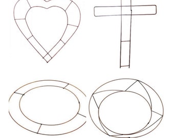 12 In. Heart Wire Wreath Frame Wire Heart Frame Valentine Heart - Etsy