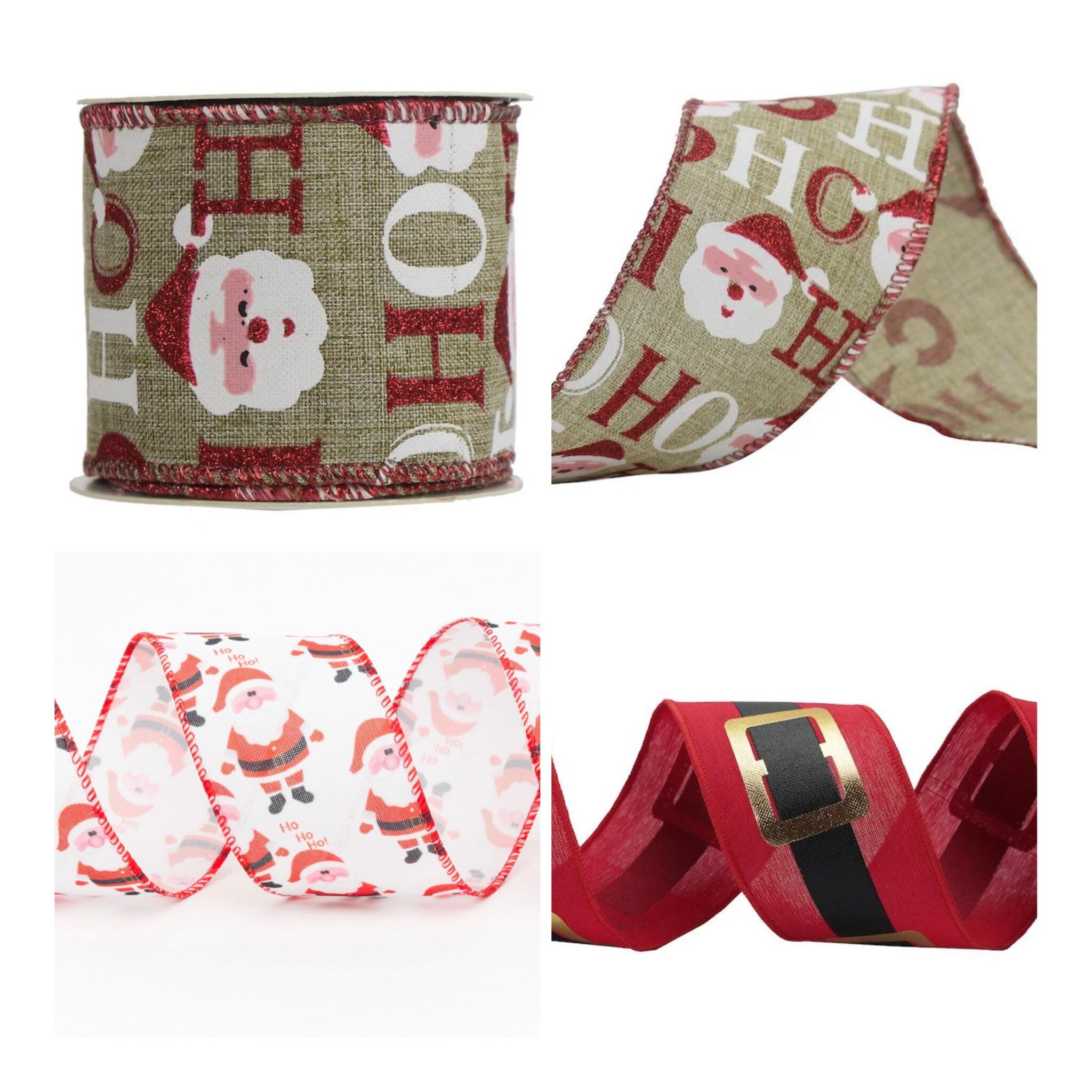 Wired Christmas Ribbon Various Designs - Etsy