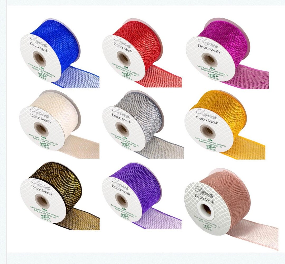 Metallic Deco Mesh 63mm Wide - Etsy