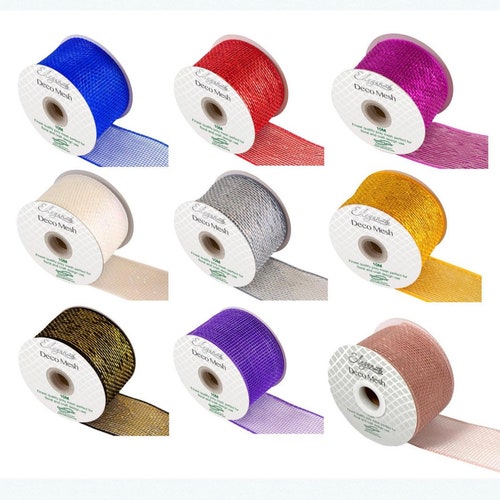 6 Inch X 10 Yards Metallic Deco Poly Mesh Ribbon-u PICK - Etsy