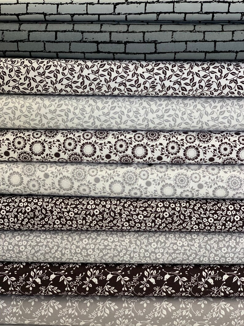 100% Cotton ‘silhouette Florals’ From Freedom Fabric - Etsy