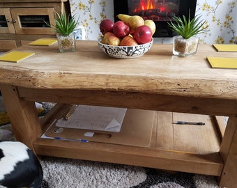 Rustic Oak Coffee Table | Etsy
