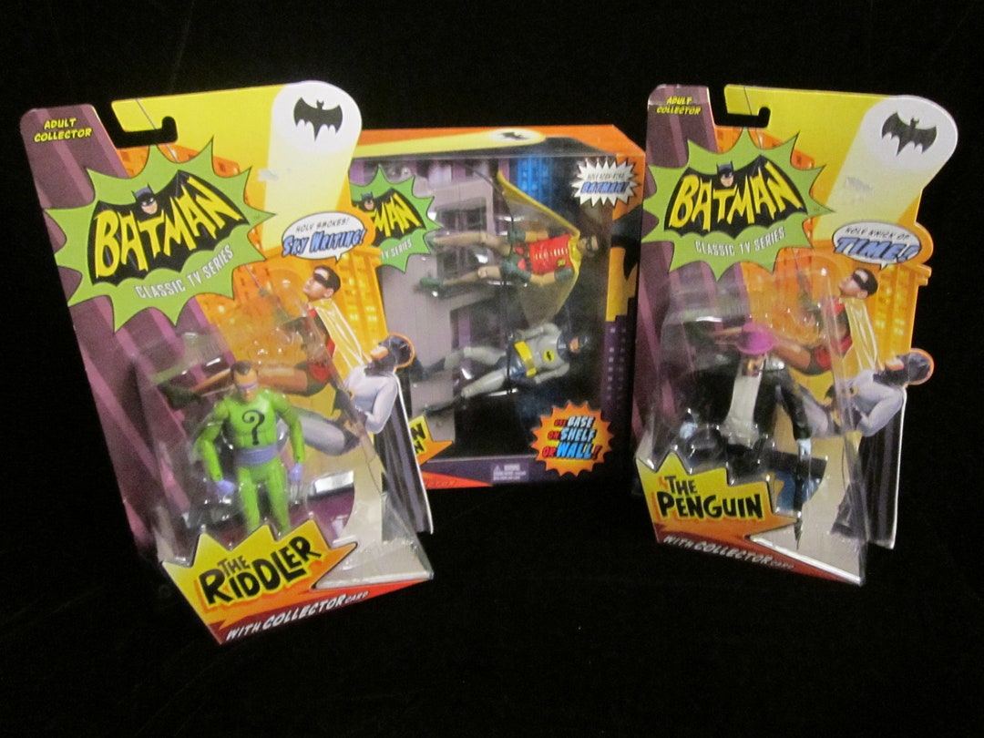 Retro Classic 66 Batman Action Figures Lot. Batman, Robin, the Riddler ...