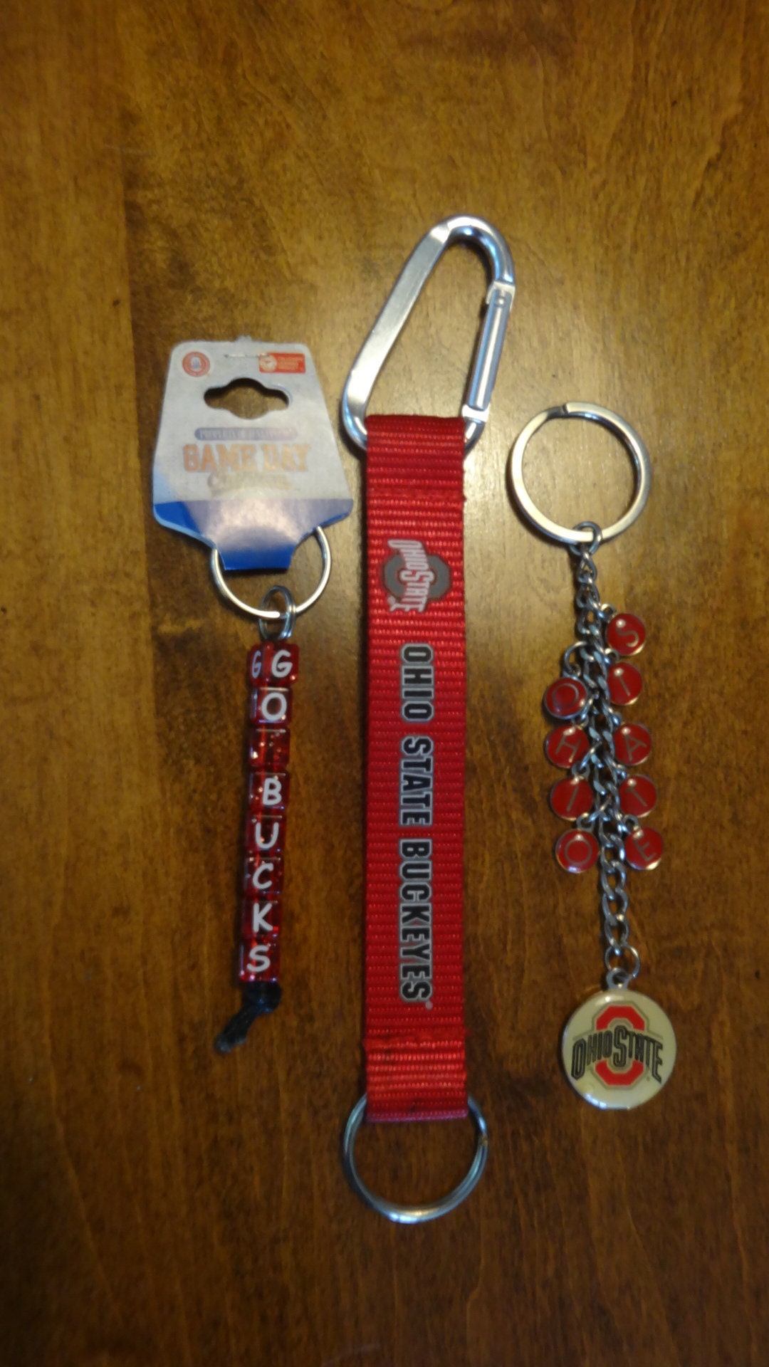 3 Different OHIO STATE University Columbus Oh Buckeyes Red White Letter ...