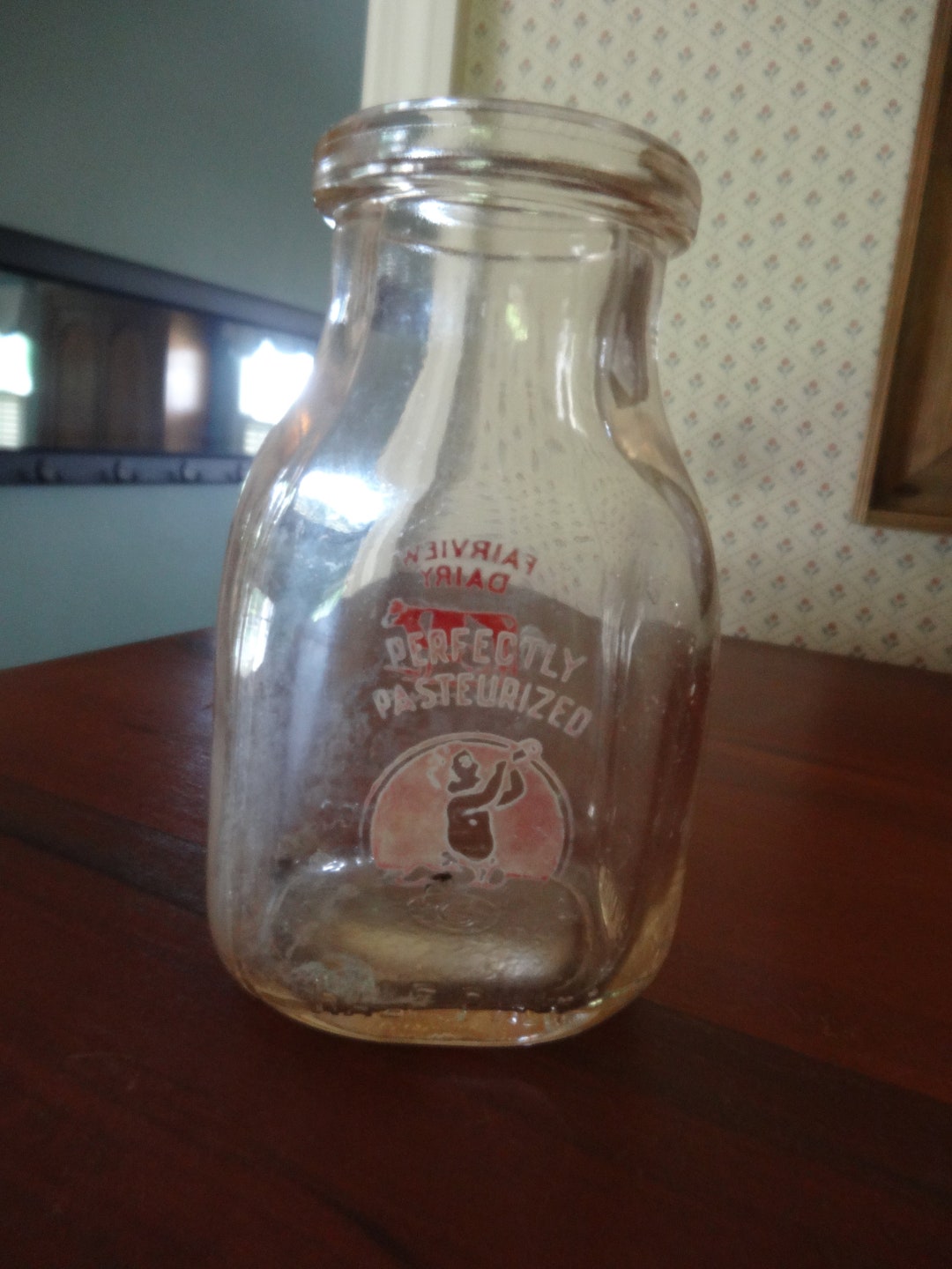 Vintage Antique Short 4.5" Fairview Dairy Milk Bottle Perfectly ...