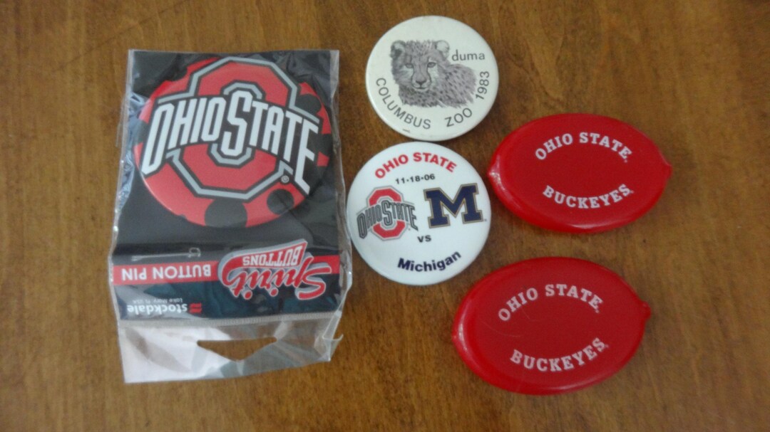 Lot of 5 Columbus Ohio State University Buckeyes OSU Vintage Plastic ...