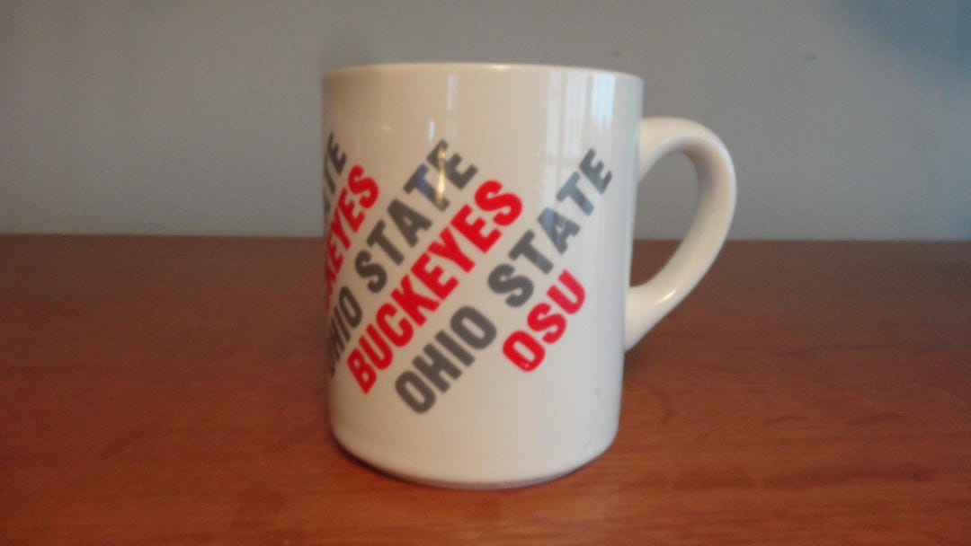 The Ohio State University Buckeyes Ceramic 4" Coffee Mug Cup White Gray ...