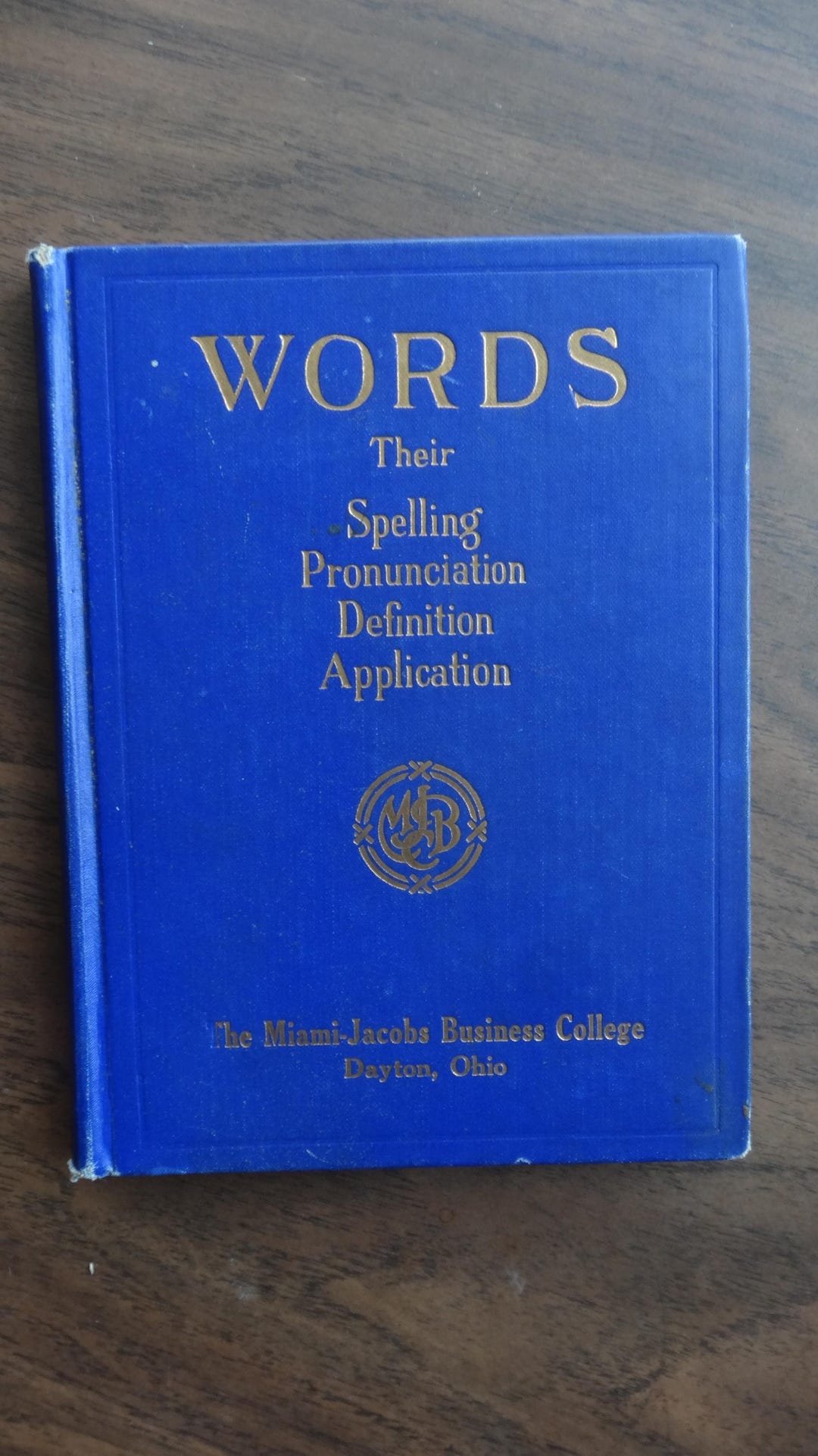 1911 WORDS Spelling Pronounciation Definition Miami Jacobs Business ...
