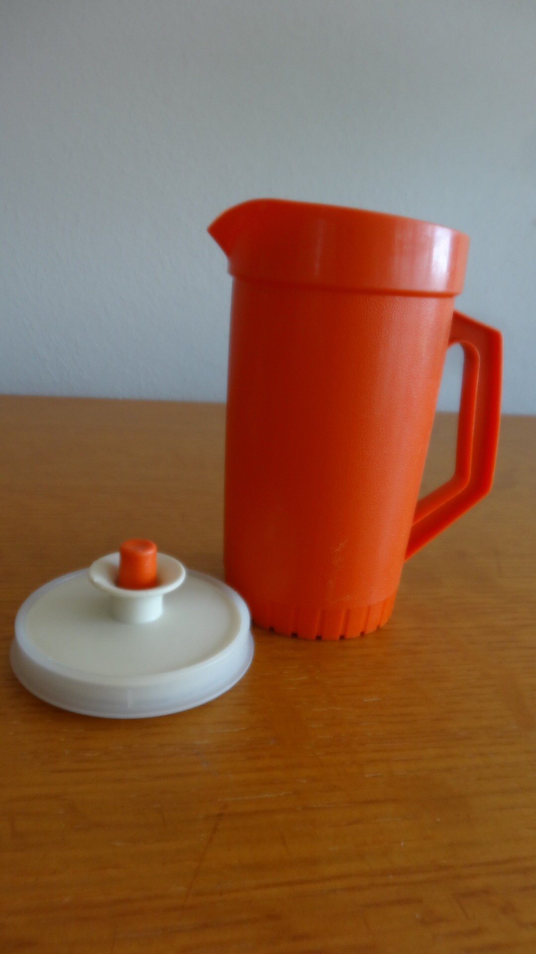 Vtg Plastic Child's Size Orange Pitcher With Top Early Tupperware ...