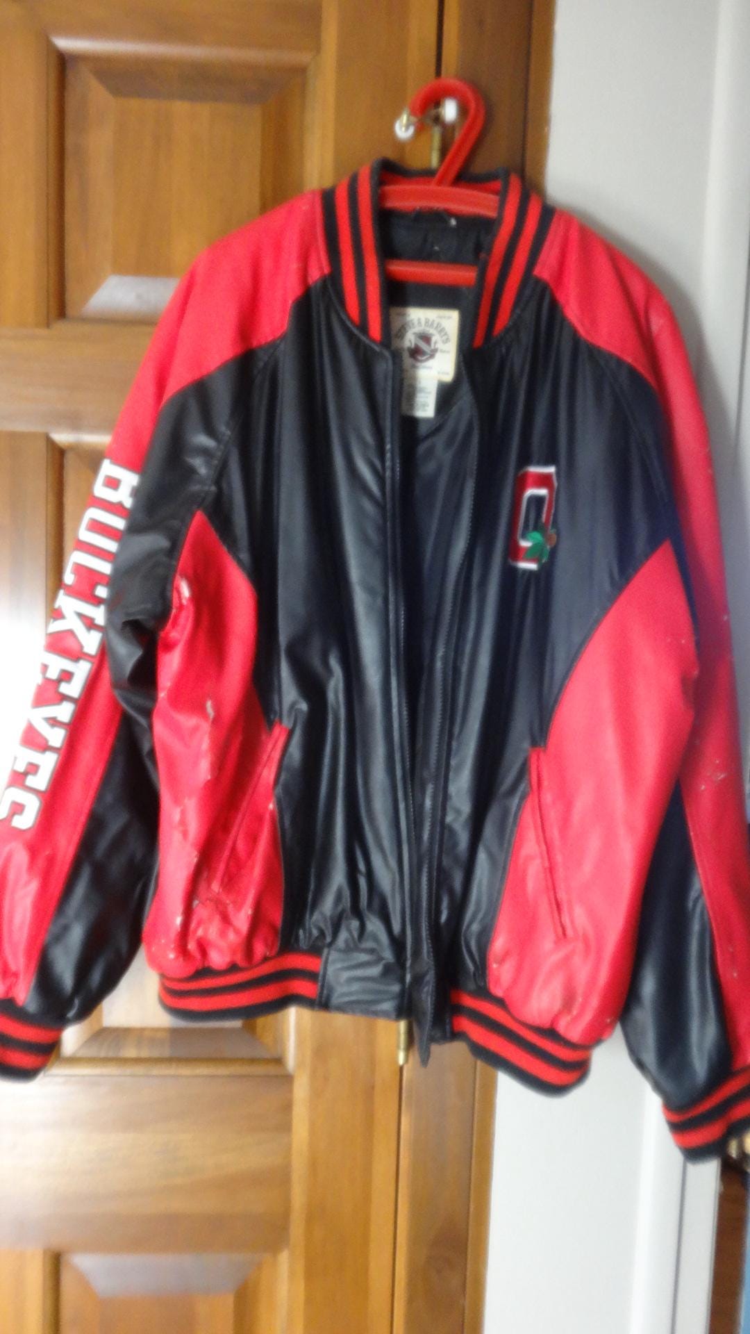 Large Steve and Barrys Red Black Block O the Ohio State University Long ...