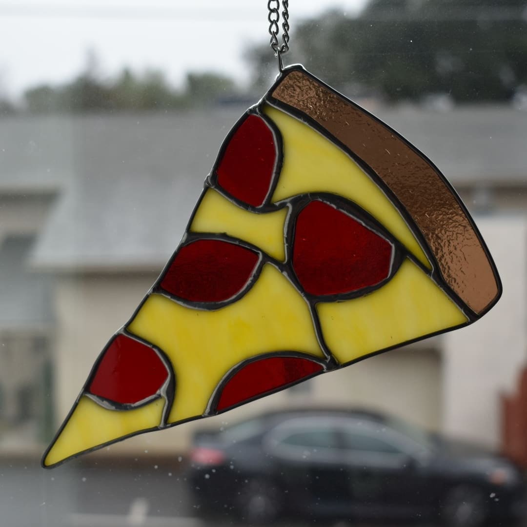 Pizza Slice Stained Glass - Etsy