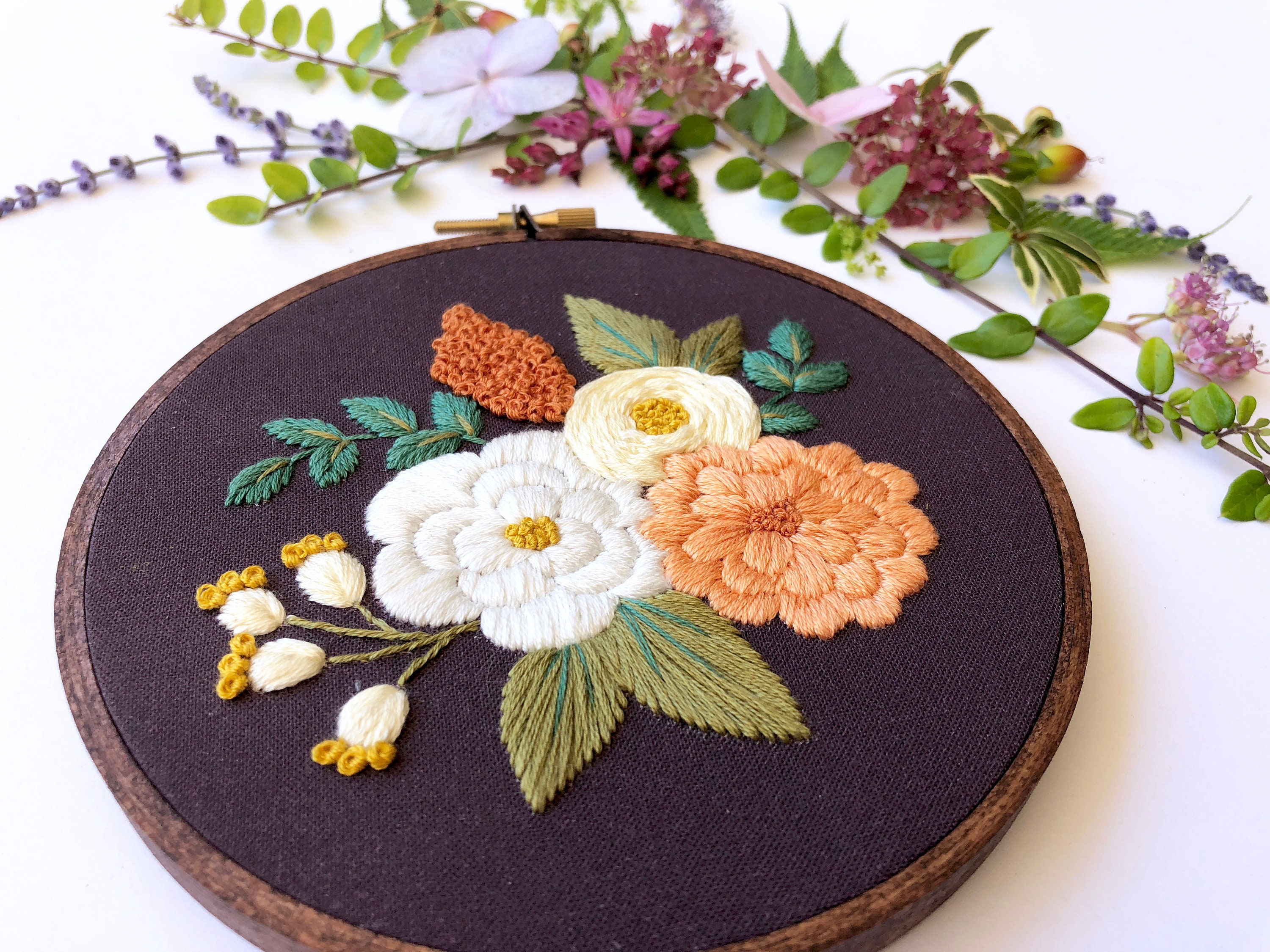 DIY Embroidery Kit Embroidery Design Beginner Kit Hoop Art | Etsy