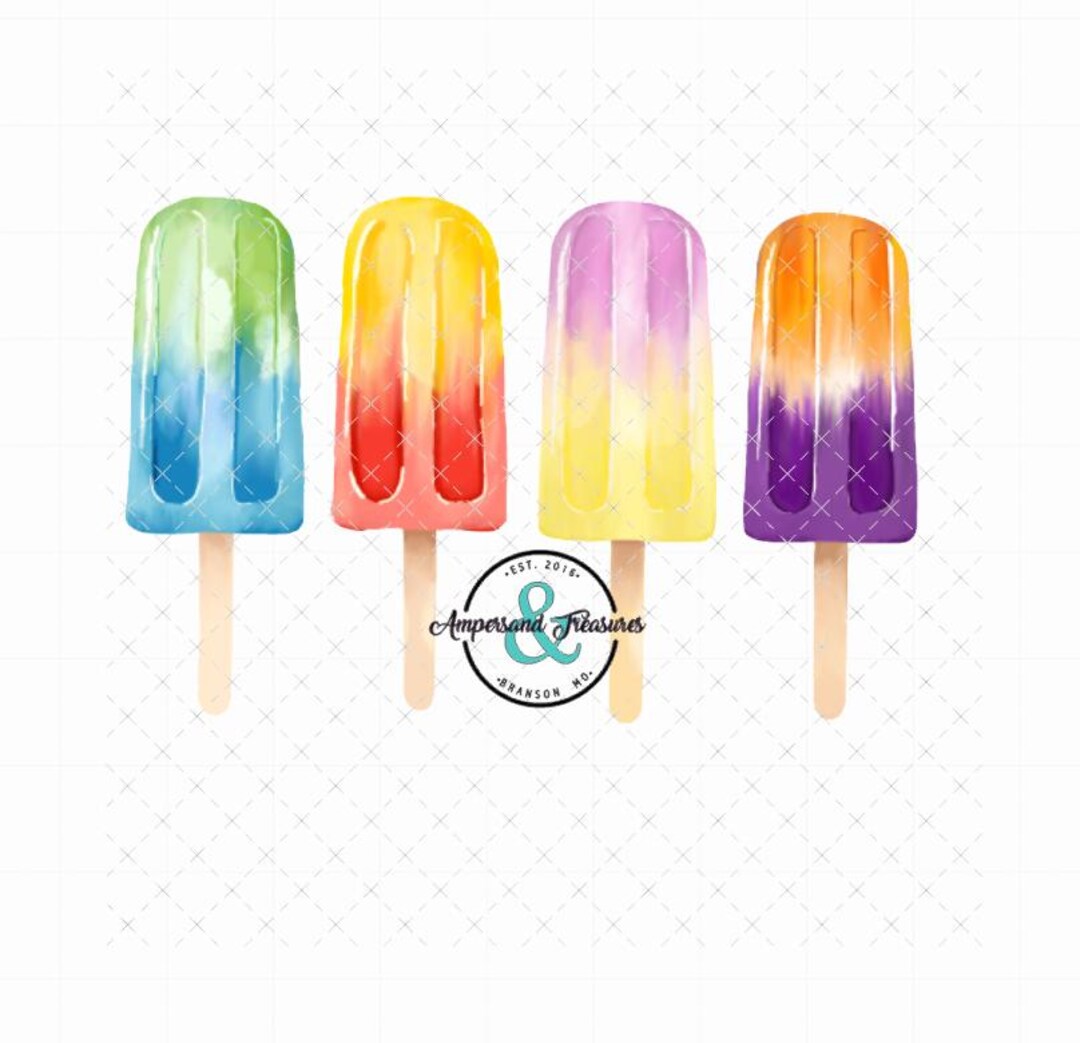Watercolor Popsicle Clipart Bundle, Summer PNG (digital Download) - Etsy
