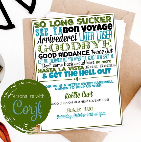 Fare Well Happy Hour Template