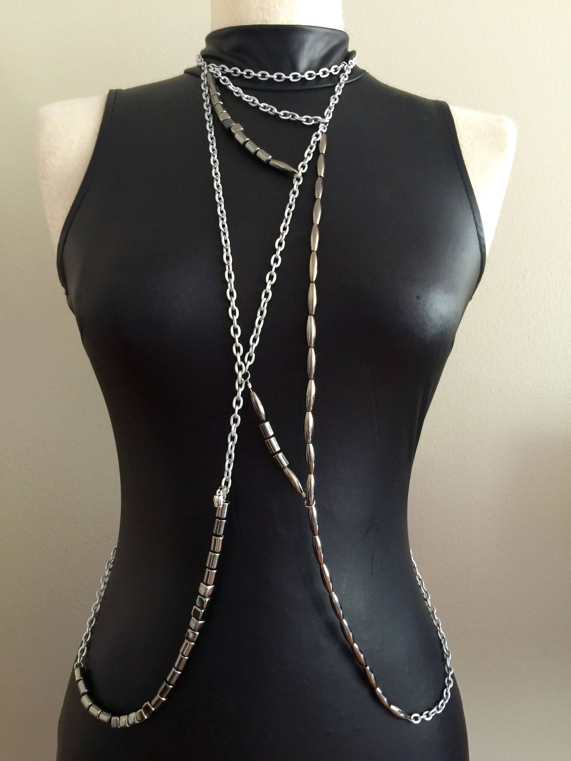 Hot body chain Silver Body Chain Resort wear Silver Plated | Etsy