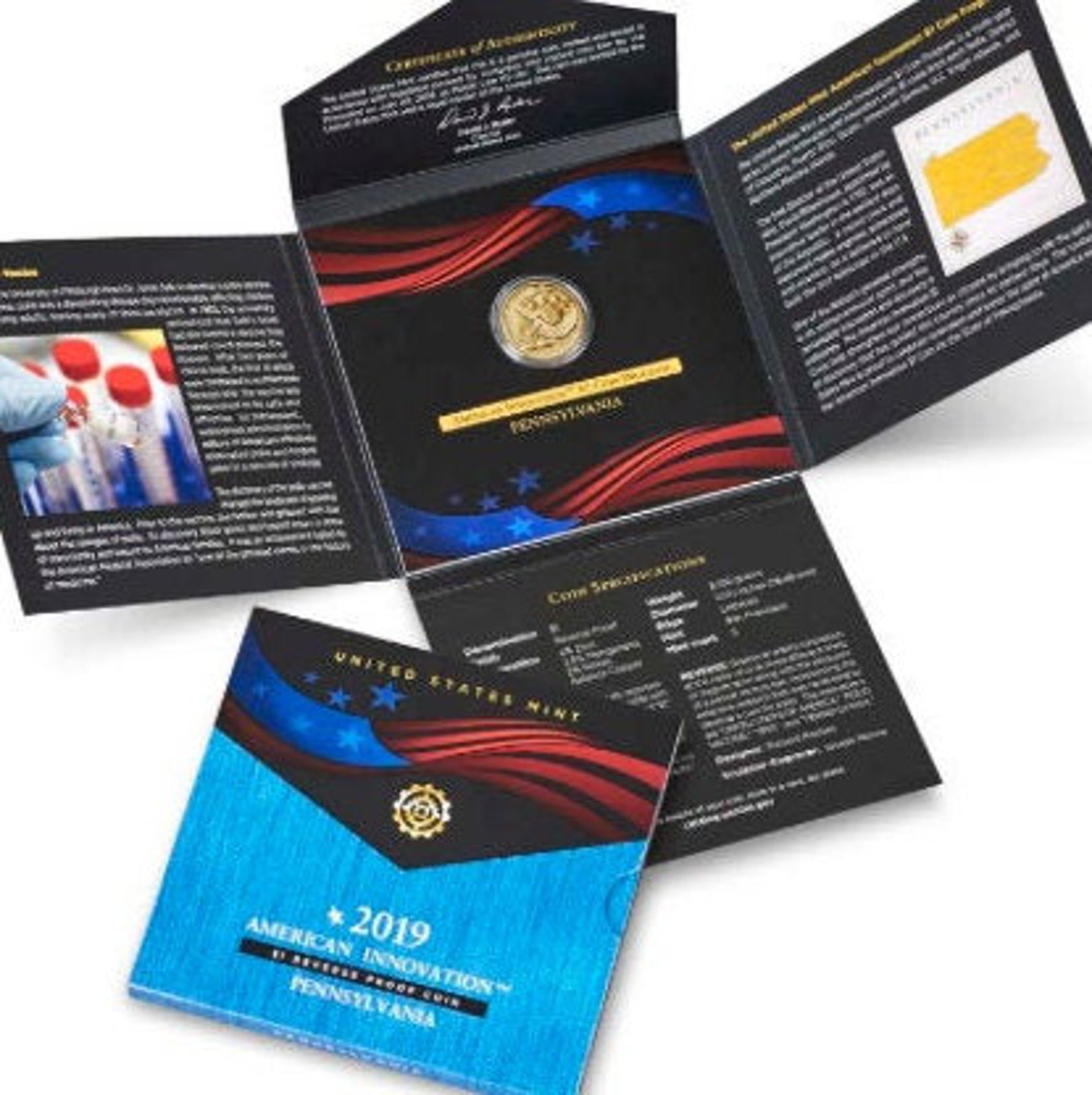 American Innovation 2019 One Dollar Reverse Proof Coin - Pennsylvania ...