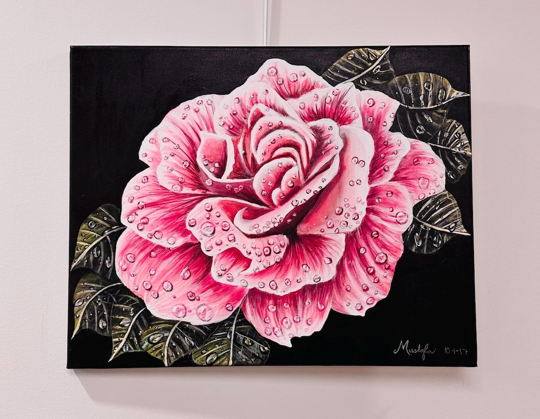 Blossom| Rose Aesthetic| Modern Rose Painting| 16”x20” Original Artwork ...
