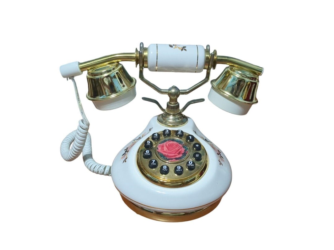 Vtg TT Systems Model HAC-8809 Porcelain French Style Push Button Phone ...