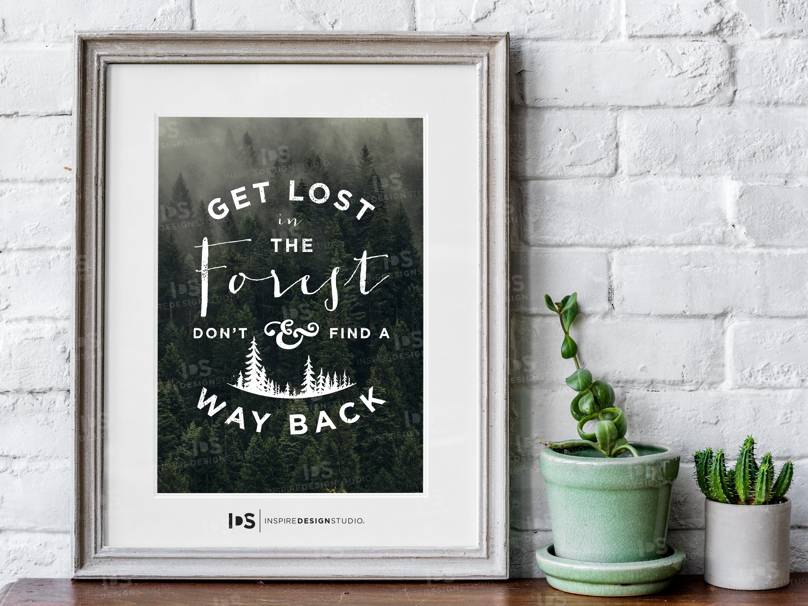 Get Lost in the Forest Printable, Tree and Woods Wall Art, Typography ...
