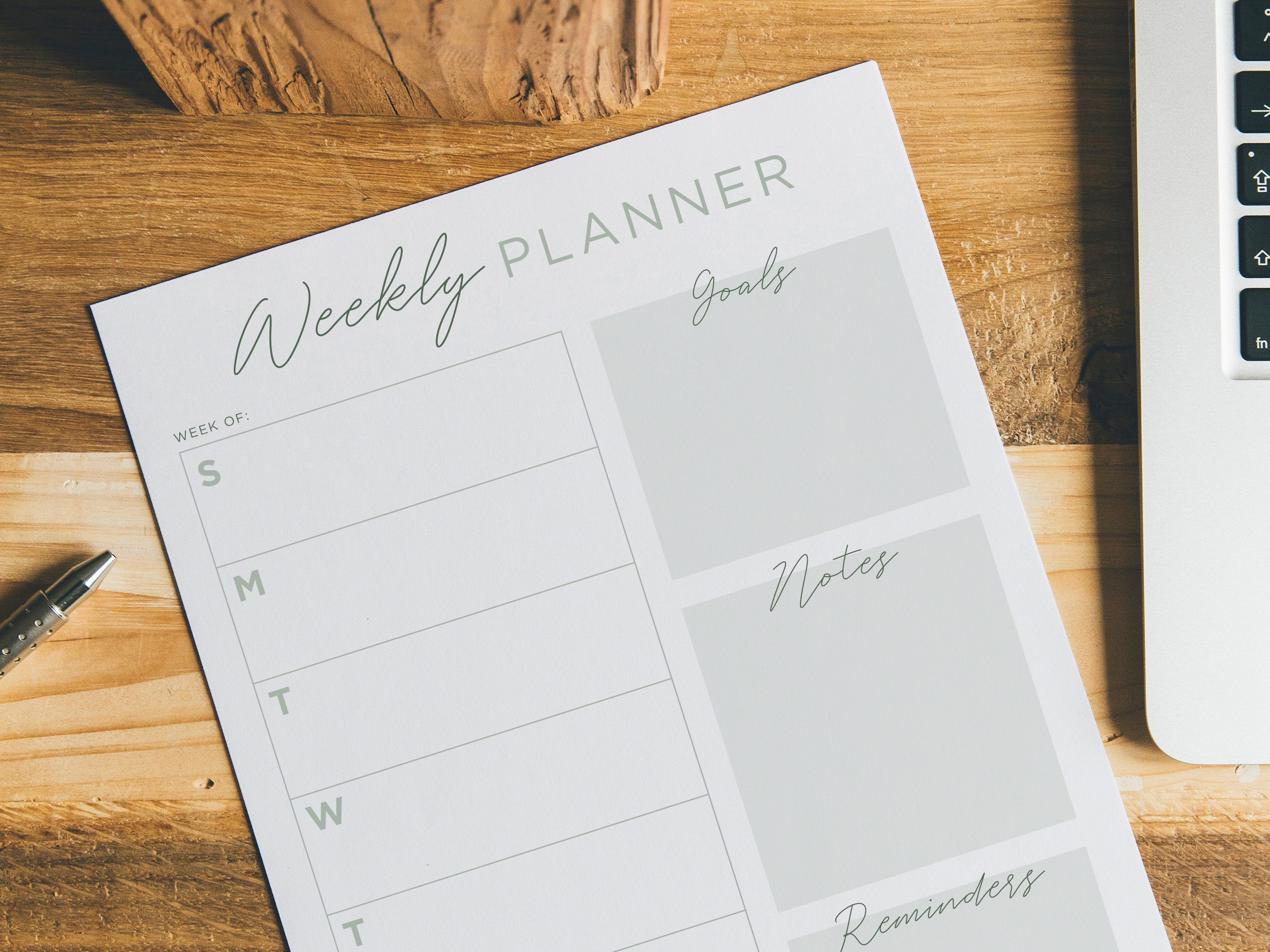 Weekly Planner Printable, 8.5x11, Planner Page Insert, Daily To-do List ...