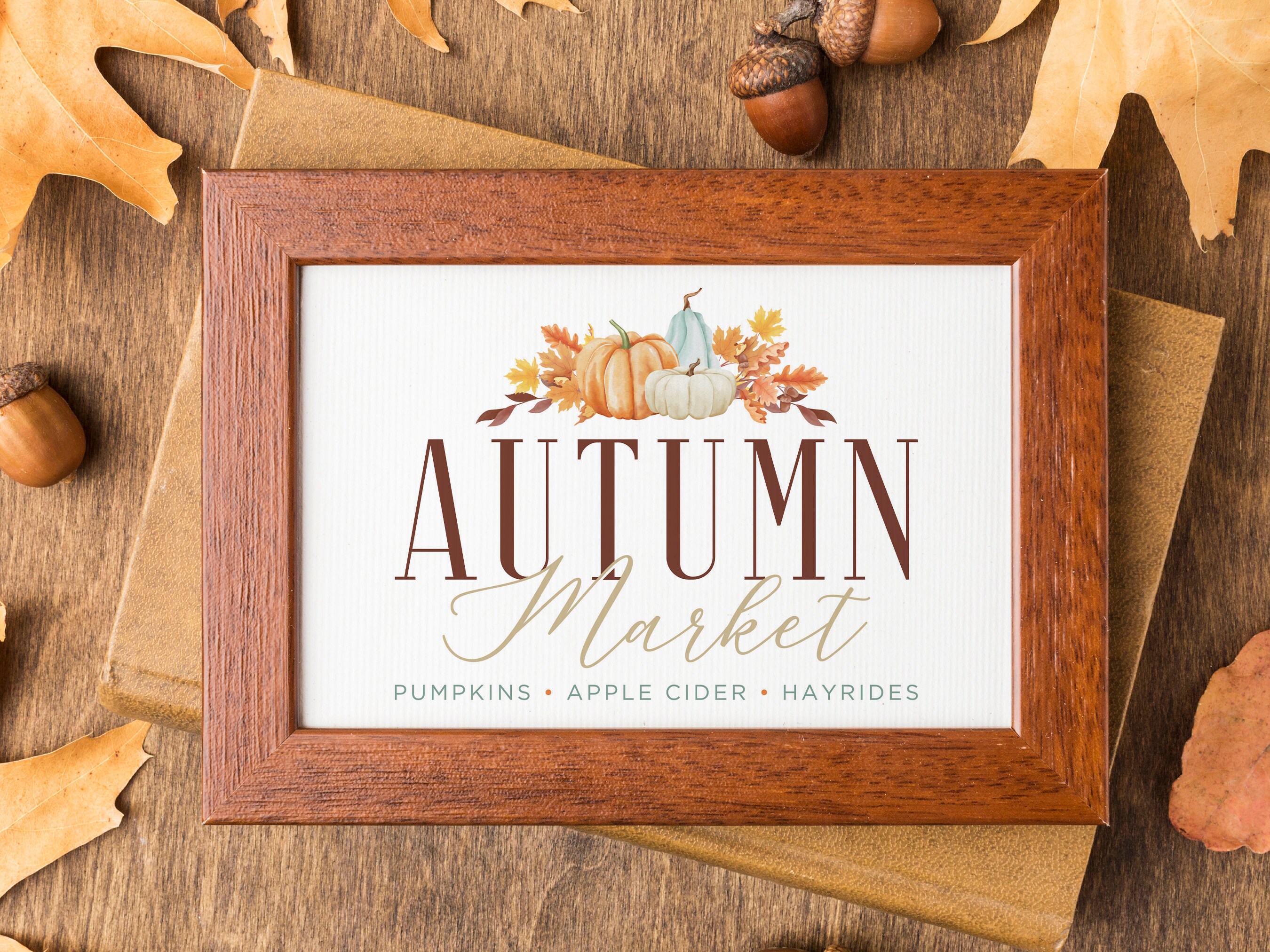 Autumn Market Watercolor Print: Fall Decor (digital Download) - Etsy